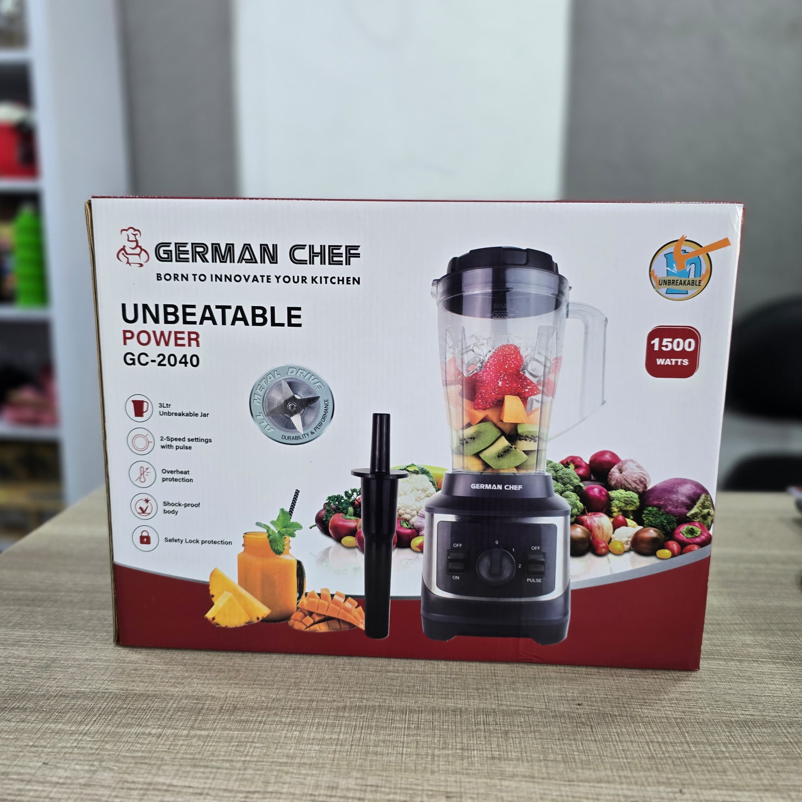 01930 -3L German chef unbeatable power blender gc2040 - CuddleBella
